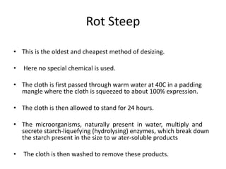 Class desizing | PPT