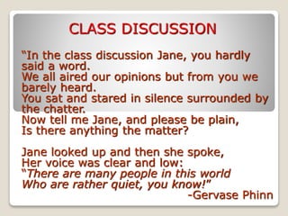 Class Discussion Class V | PPTX