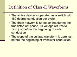 Class e power amplifiers for qrp2 qro | PPT