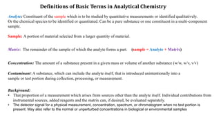 B.S 4- Class 1-Introduction to analytical chemistry | PDF