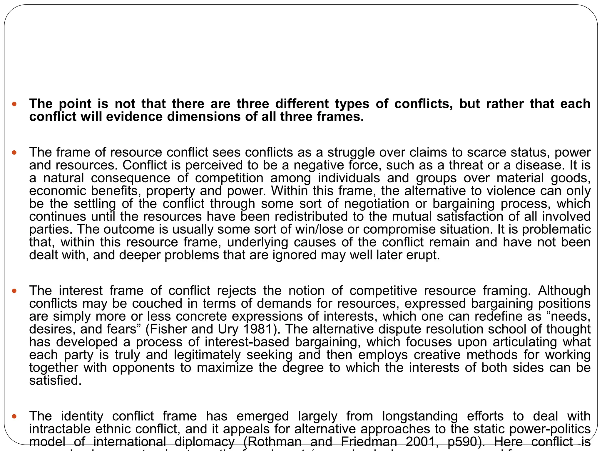 Class-Lecture-4 conflict and development | PPTX