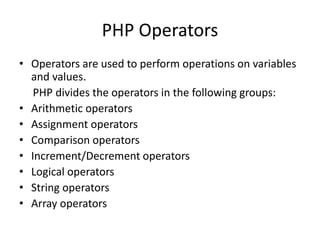 php basic part one | PPTX