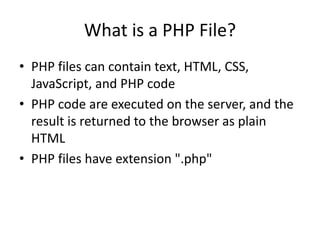 php basic part one | PPT