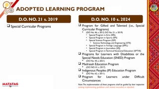 CLASS-PROGRAM-ELEMENTARY.pptx reference of teachers | PPT