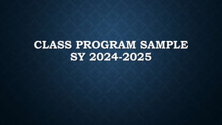 Class program elementary school powerpoint | PPTX