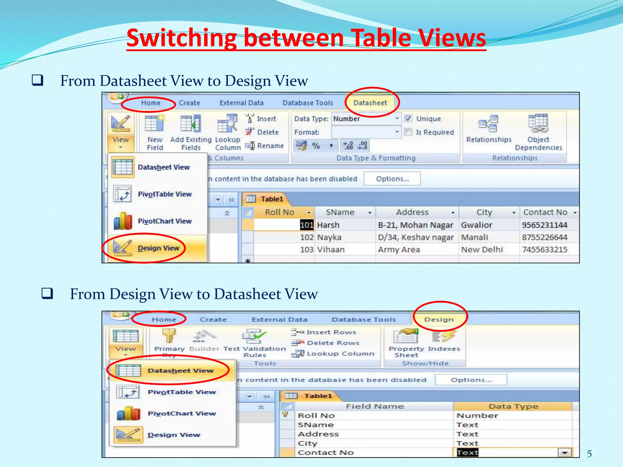 Class viii ch-3 working with tables | PPTX
