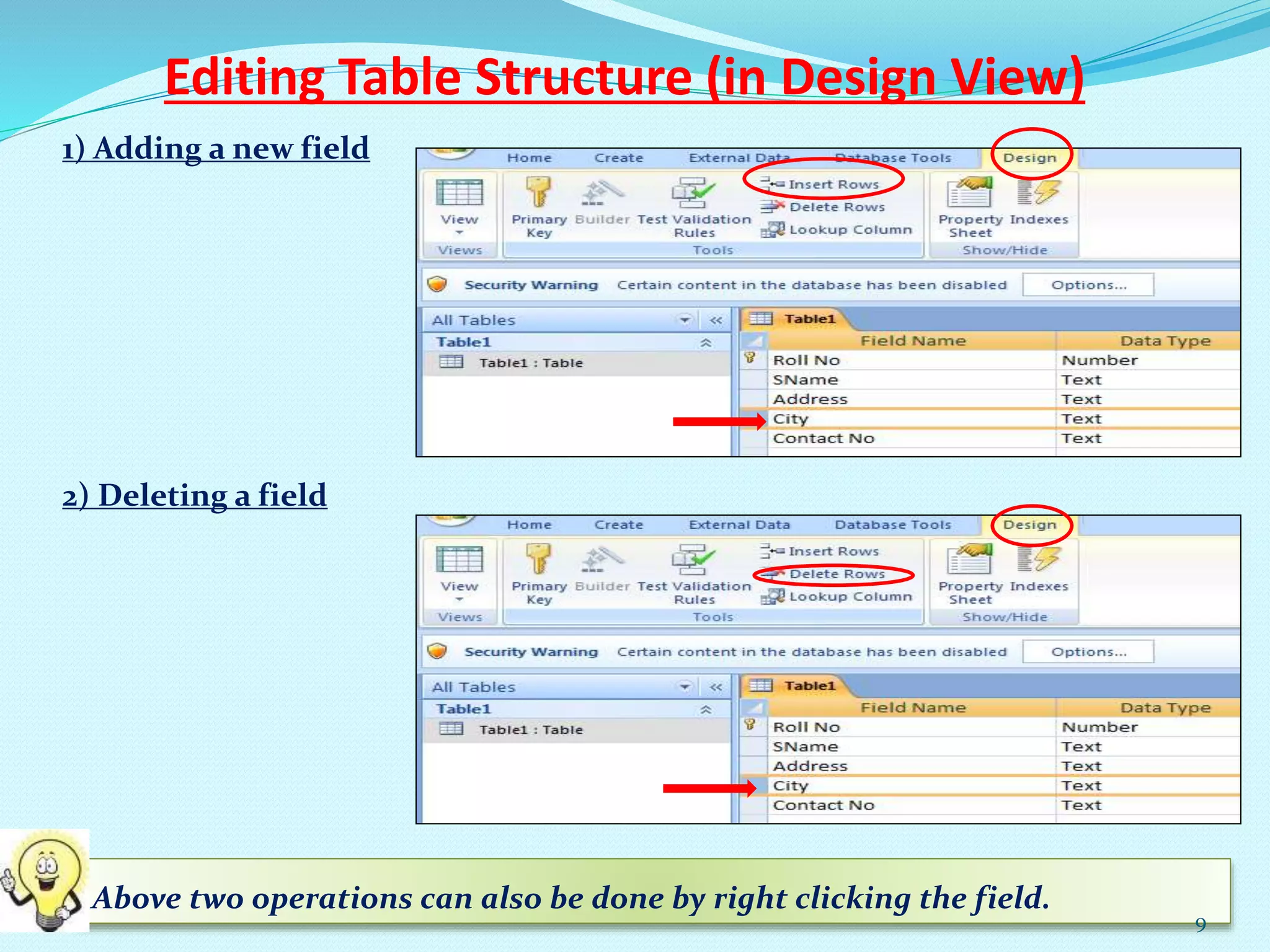 Class viii ch-3 working with tables | PPTX
