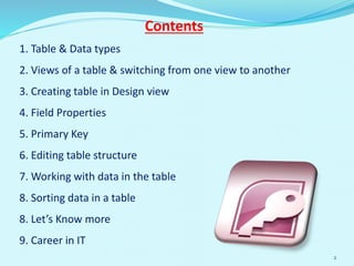 Class viii ch-3 working with tables | PPTX