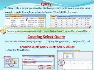 Class viii ch-4 working with queries | PPTX