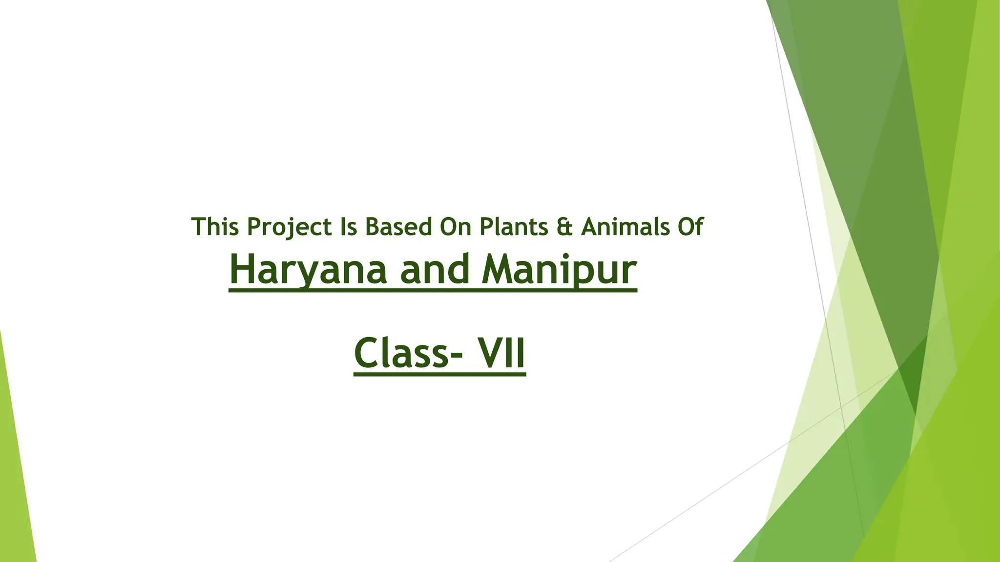 Class- VII Plants and Animals found in Haryana & Manipur.pptx