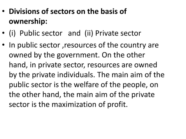 Sectors of Indian Economy Class 10 CBSE Economic | PPT
