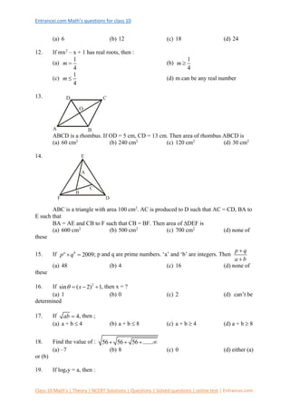 Class 10 Maths | PDF