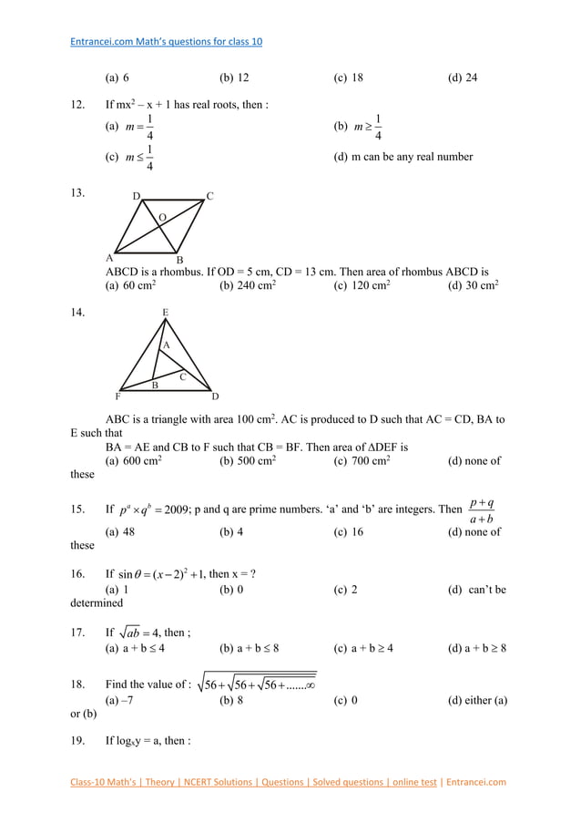 Class 10 Maths | PDF