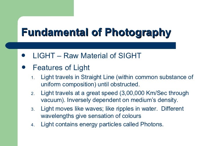 Class 003 principles of light