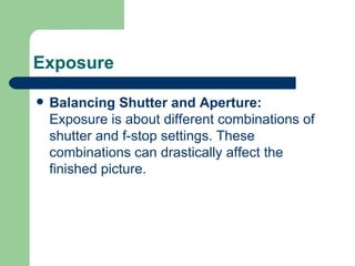 Class 007 shutter & aperture | PPT