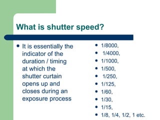 Class 007 shutter & aperture | PPT