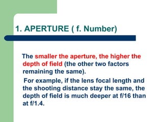 Class 008 depth of field and focus | PPT