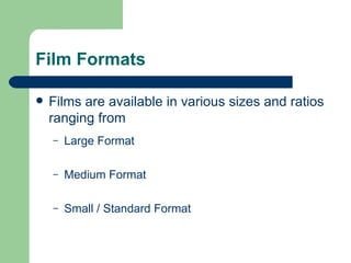 Class 009 film speed & format | PPT