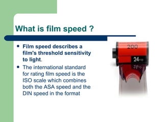 Class 009 film speed & format | PPT