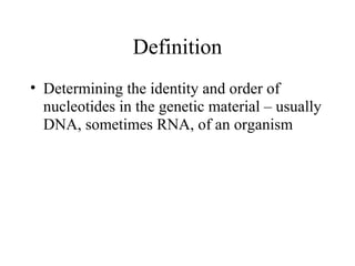 sequencing of genome | PPT