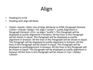 HTML 5 Basics Part One | PPT