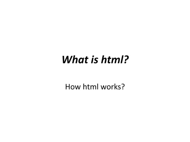 Html Tutorial Chapter 1 Ppt