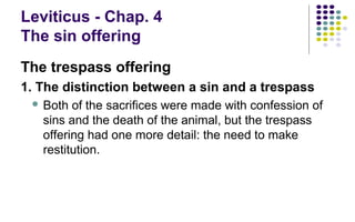 Class 03 - The sin and trespass offerings | PPT