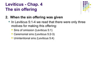 Class 03 - The sin and trespass offerings | PPT