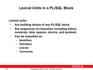 02 Writing Executable Statments | PPT