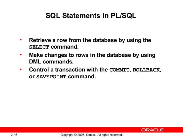 02 Writing Executable Statments