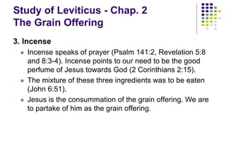 Class 02 The grain offering | PPT