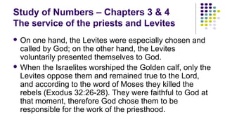 Numbers Class 02 the order of service and purity | PPT