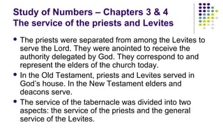 Numbers Class 02 the order of service and purity | PPT