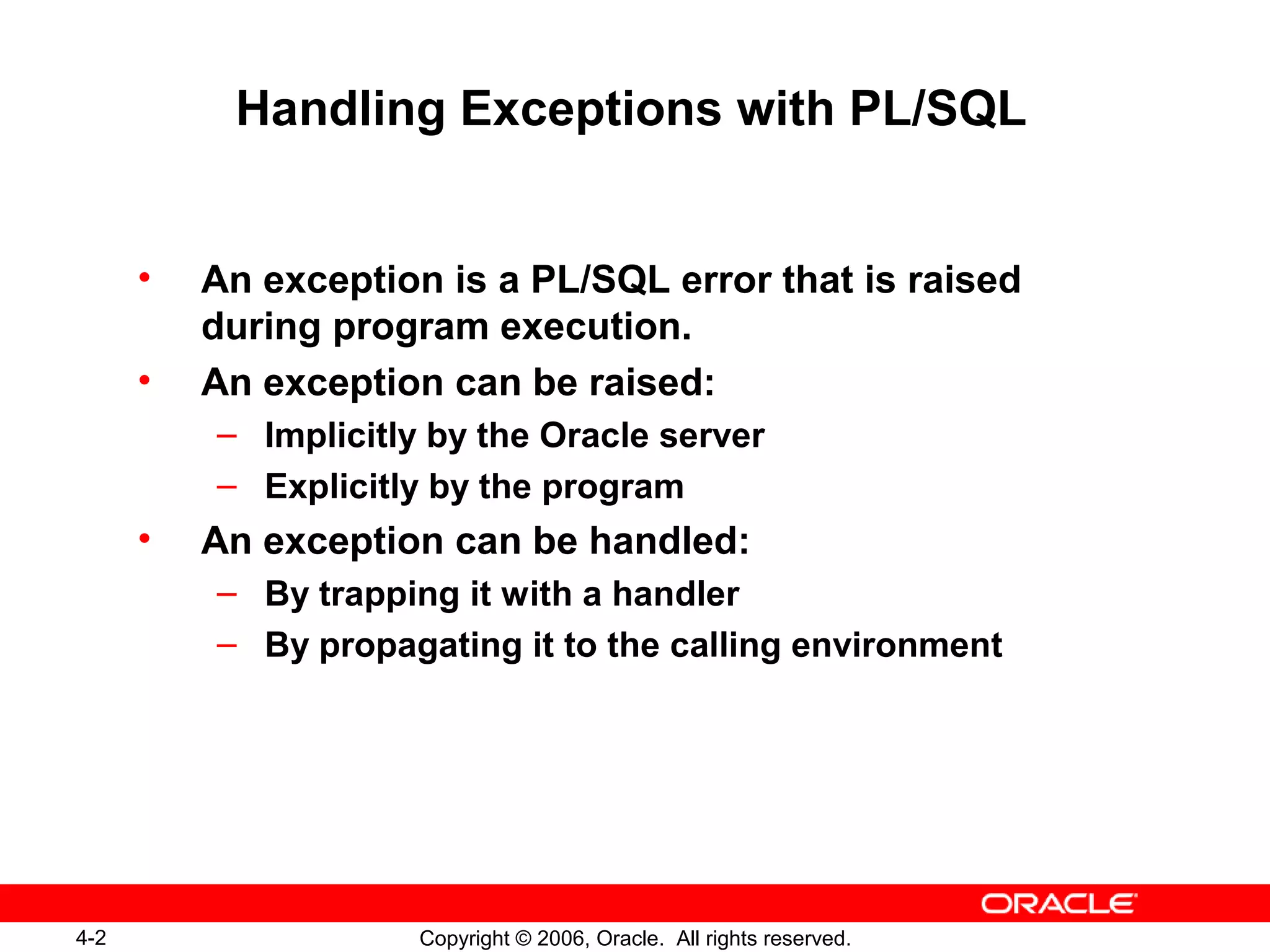 04 Handling Exceptions | PPT | Databases | Computer Software and Applications