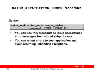 04 Handling Exceptions | PPT | Databases | Computer Software and Applications