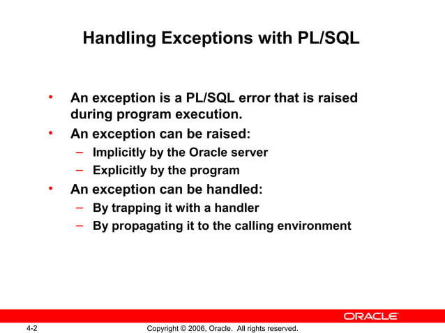 04 Handling Exceptions | PPT | Databases | Computer Software and Applications