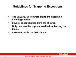 04 Handling Exceptions | PPT | Databases | Computer Software and Applications