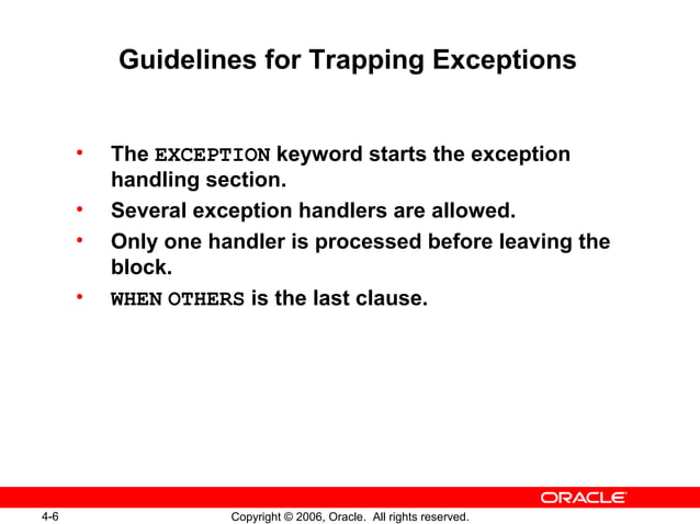 04 Handling Exceptions | PPT | Databases | Computer Software and Applications