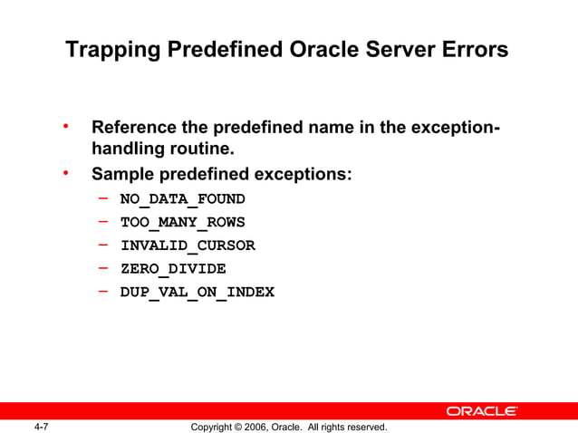 04 Handling Exceptions | PPT | Databases | Computer Software and Applications