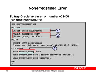 04 Handling Exceptions | PPT | Databases | Computer Software and Applications