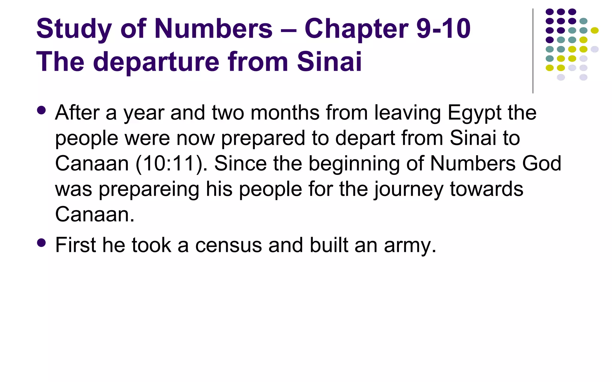 Numbers Class 04 From sinai to Kadesh Barnea | PPT