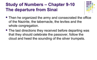 Numbers Class 04 From sinai to Kadesh Barnea | PPT