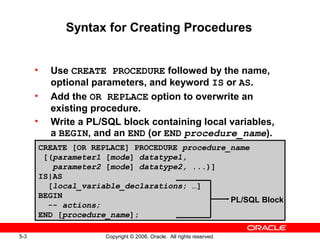 05 Creating Stored Procedures | PPT