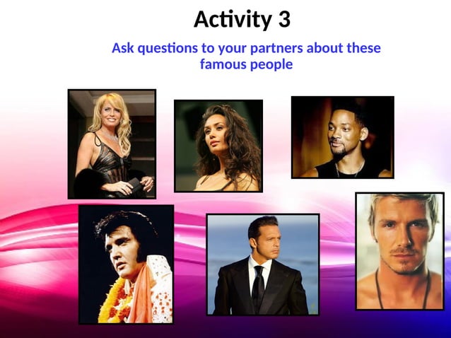 Class 05 - Famous People.ppt Presentación sobre gente famosa | PPT