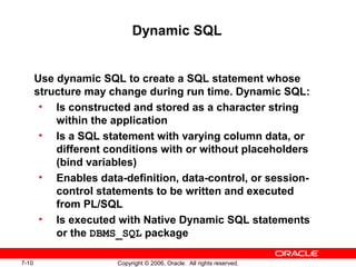 07 Using Oracle-Supported Package in Application Development | PPT
