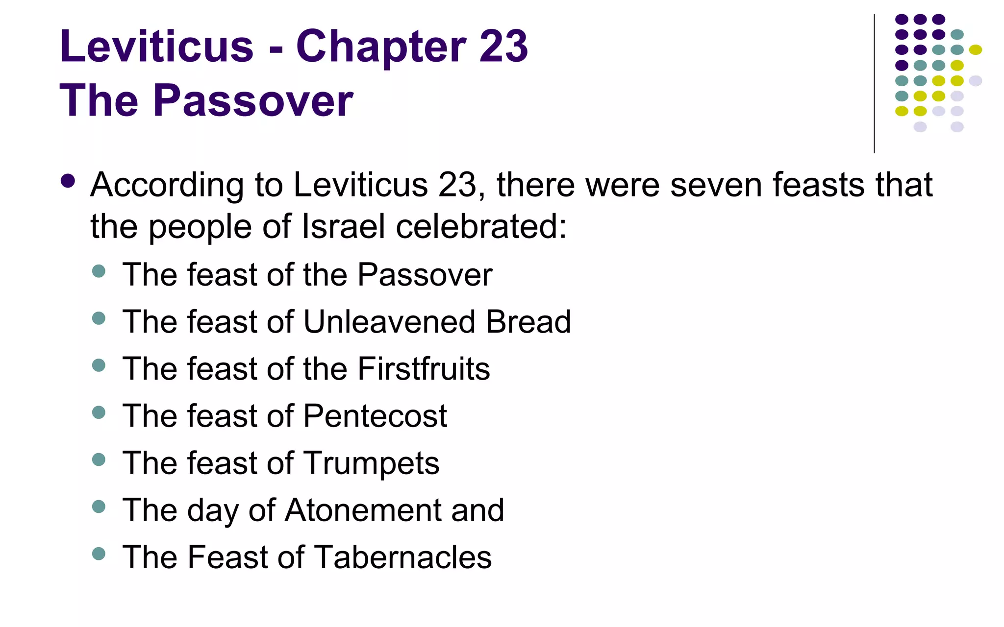 Class 09 The Passover and the Firstfruits | PPT