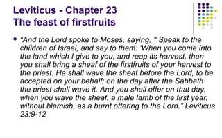 Class 09 The Passover and the Firstfruits | PPT