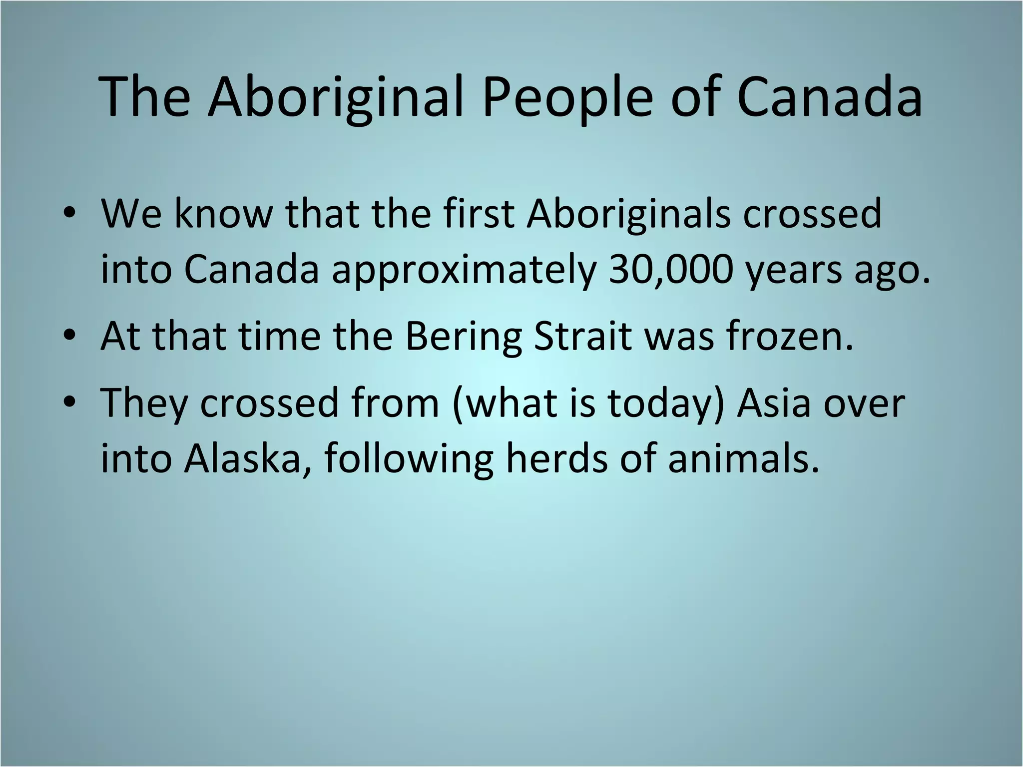 The Aboriginal People of Canada | PPT
