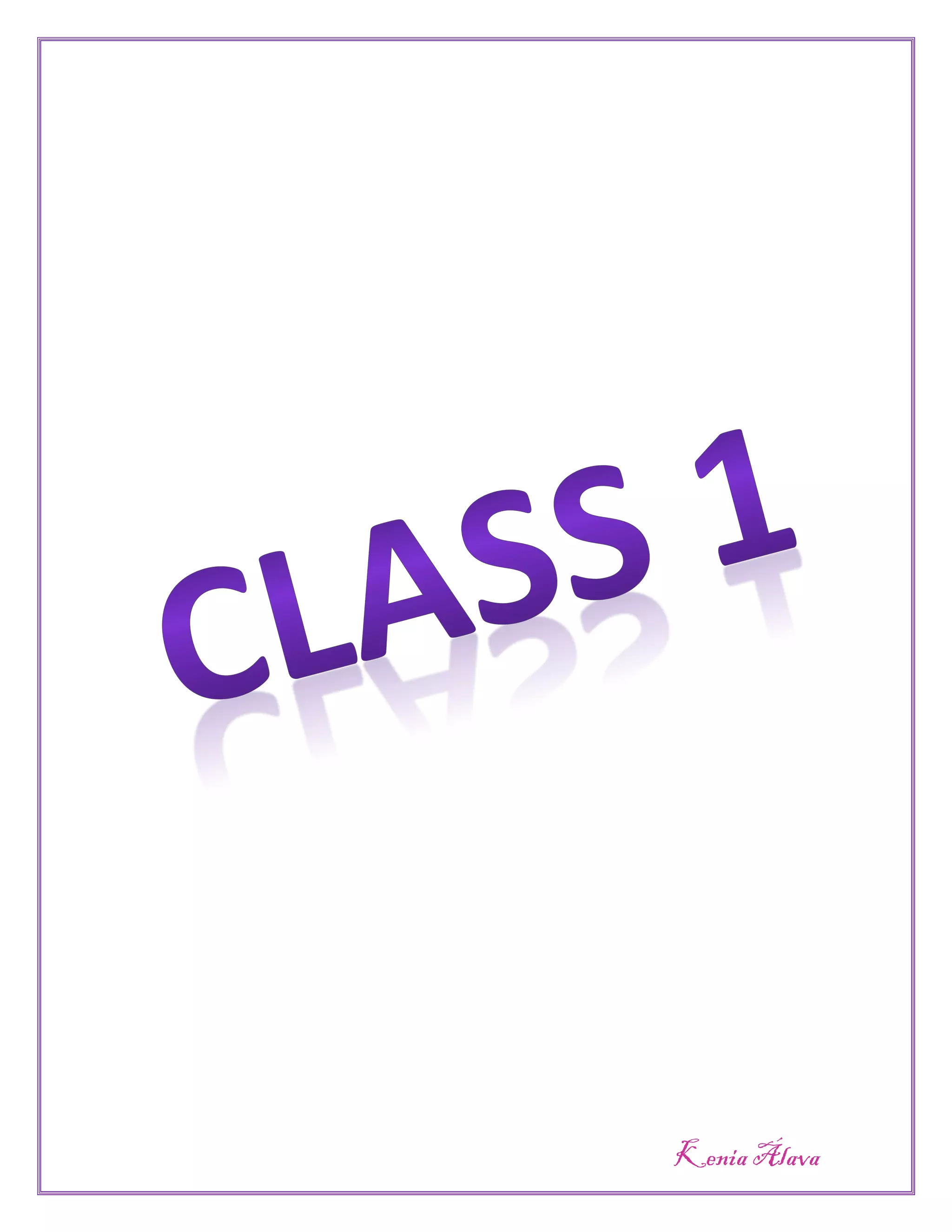 Class 1 | PDF | Programming Languages | Computing
