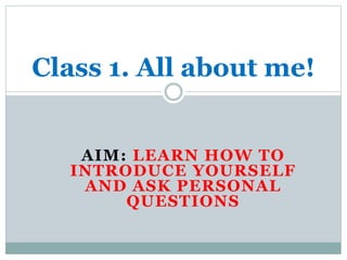 Class 1 | PPT | Free Download
